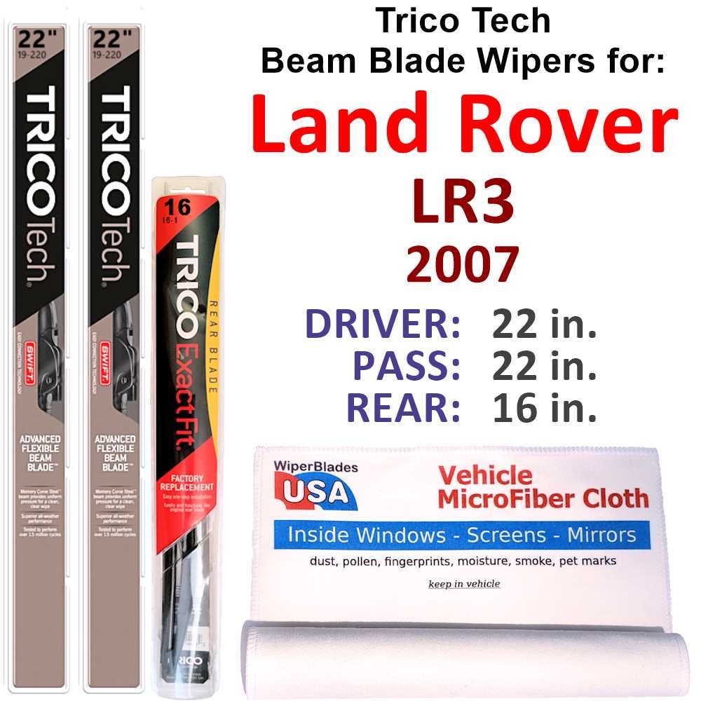 2007 Land Rover LR3 Beam Blade Wipers (Set of 3) w/Rear Wiper - Walmart.com