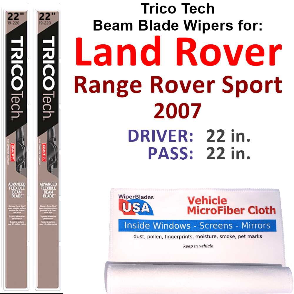 2007 Land Rover Range Rover Sport Beam Blade Wipers (Set of 2 ...