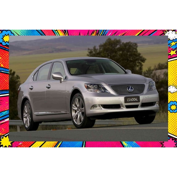 2007 Lexus LS Hybrid LWB AU - Pop Art Edition | 24x36 Inch Laminated ...