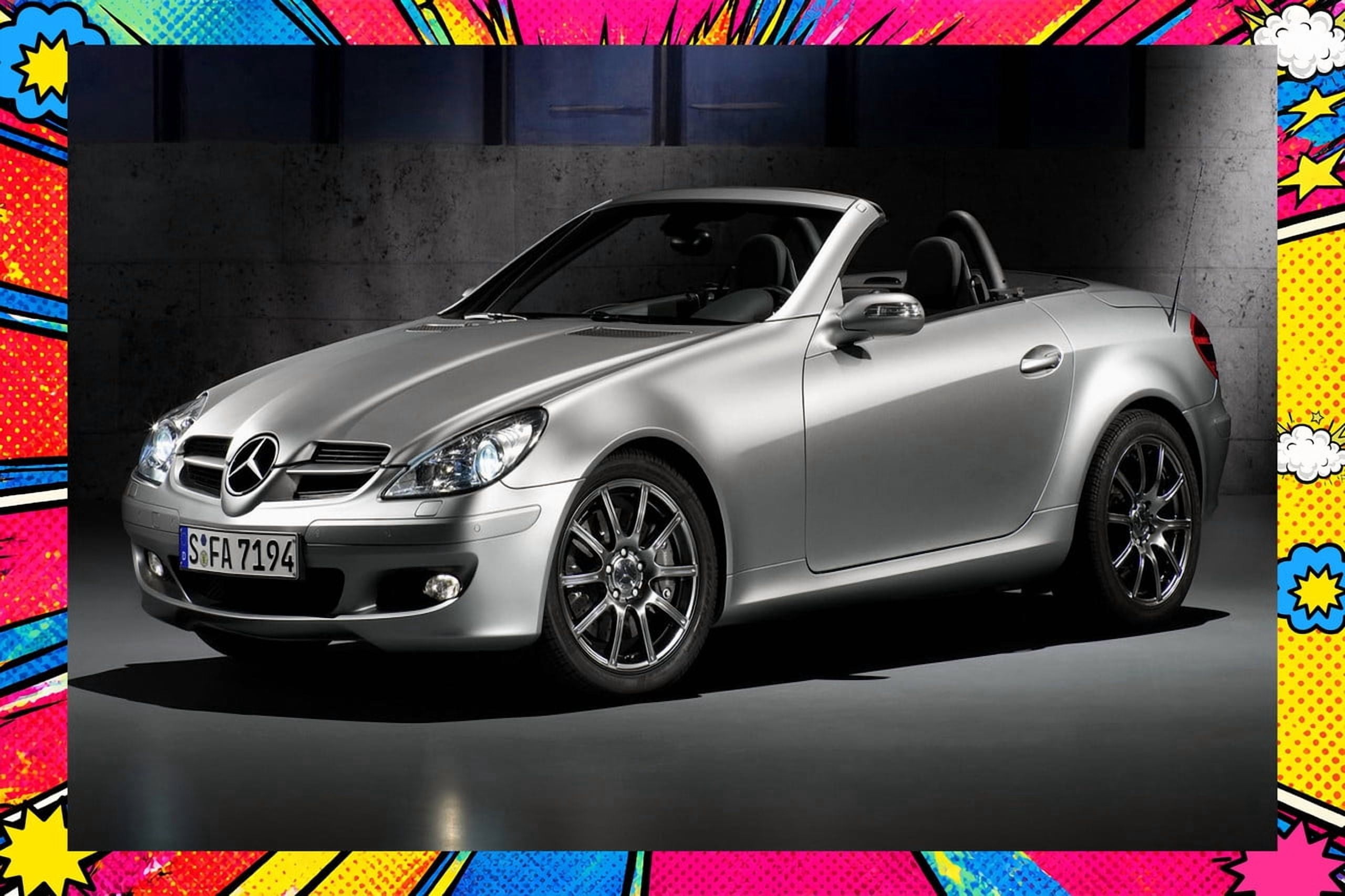 2007 Mercedes Benz SLK Class Edition 10 Car Poster - Pop Art Edition ...