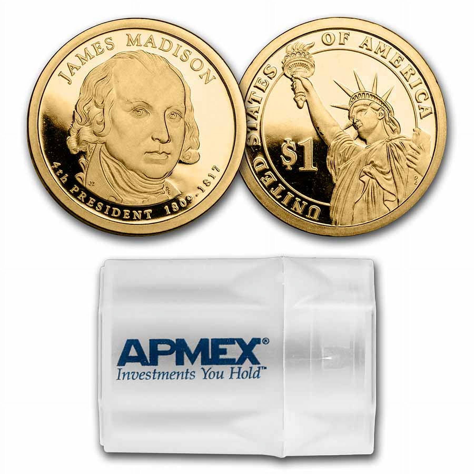2007-S James Madison 20-Coin Presidential Dollar Roll PR - Walmart.com
