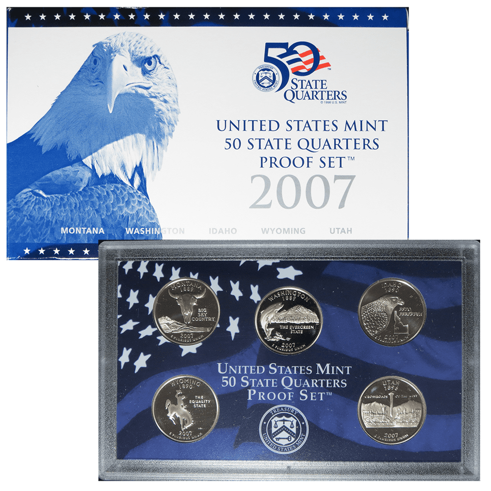 2007-S U.S. Clad State Quarters Proof Set - Walmart.com