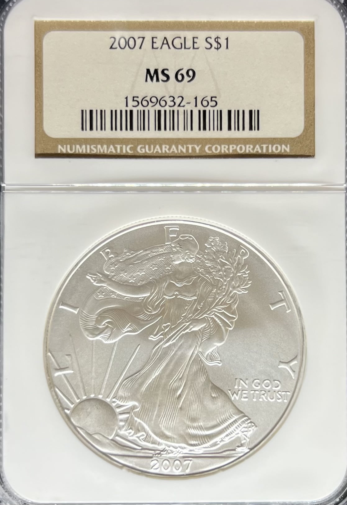 2007 Silver Eagle MS69 NGC (PA1569632165) - Walmart.com