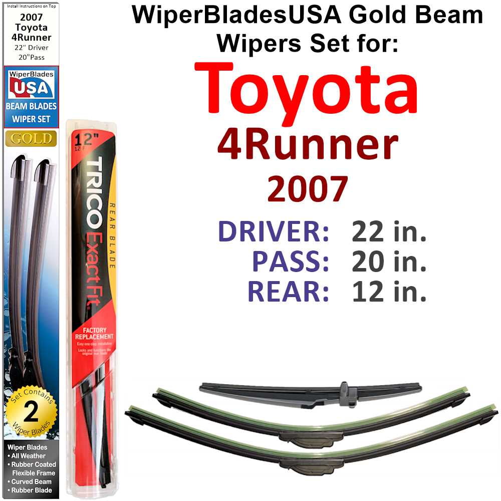 2007 Toyota 4Runner WiperBladesUSA Beam Wiper Blades Set with Trico ...