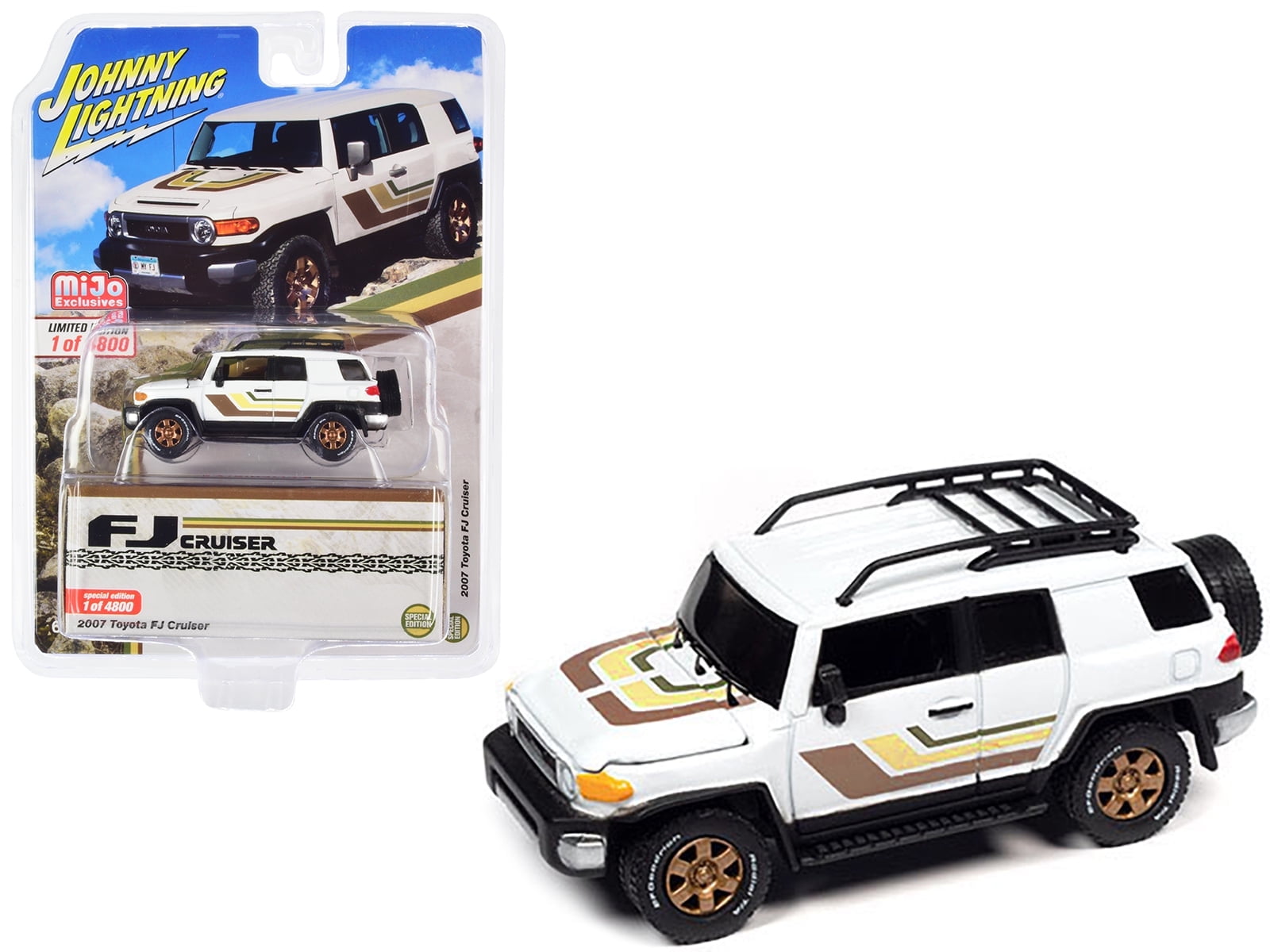 Johnny Lightning 2007 Toyota FJ Cruiser Diecast Model Car, White with ...