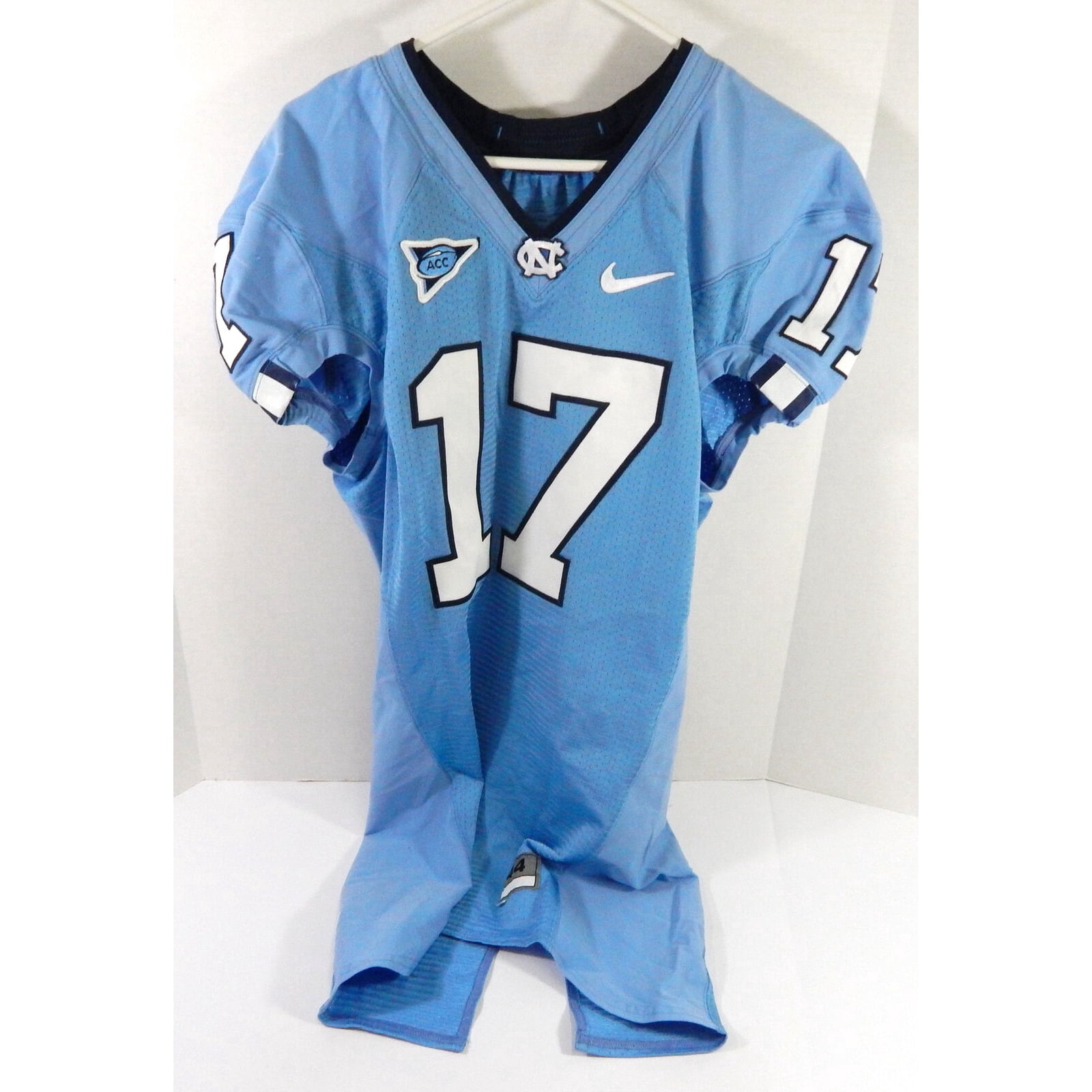 2008-12 North Carolina Tar Heels UNC #17 Game Used Blue Jersey NP Rem ...