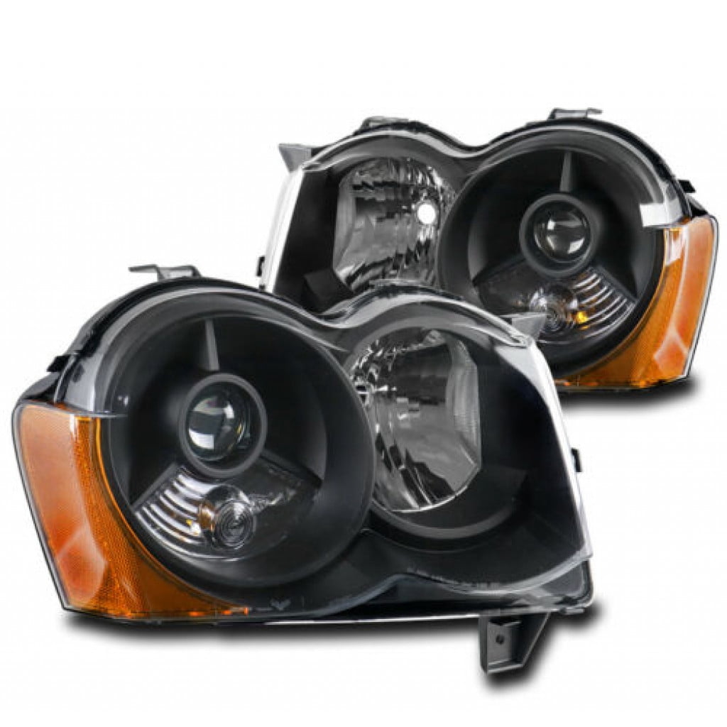For 2008-2010 Jeep Grand-Cherokee Headlight Pair Driver and Passenger ...
