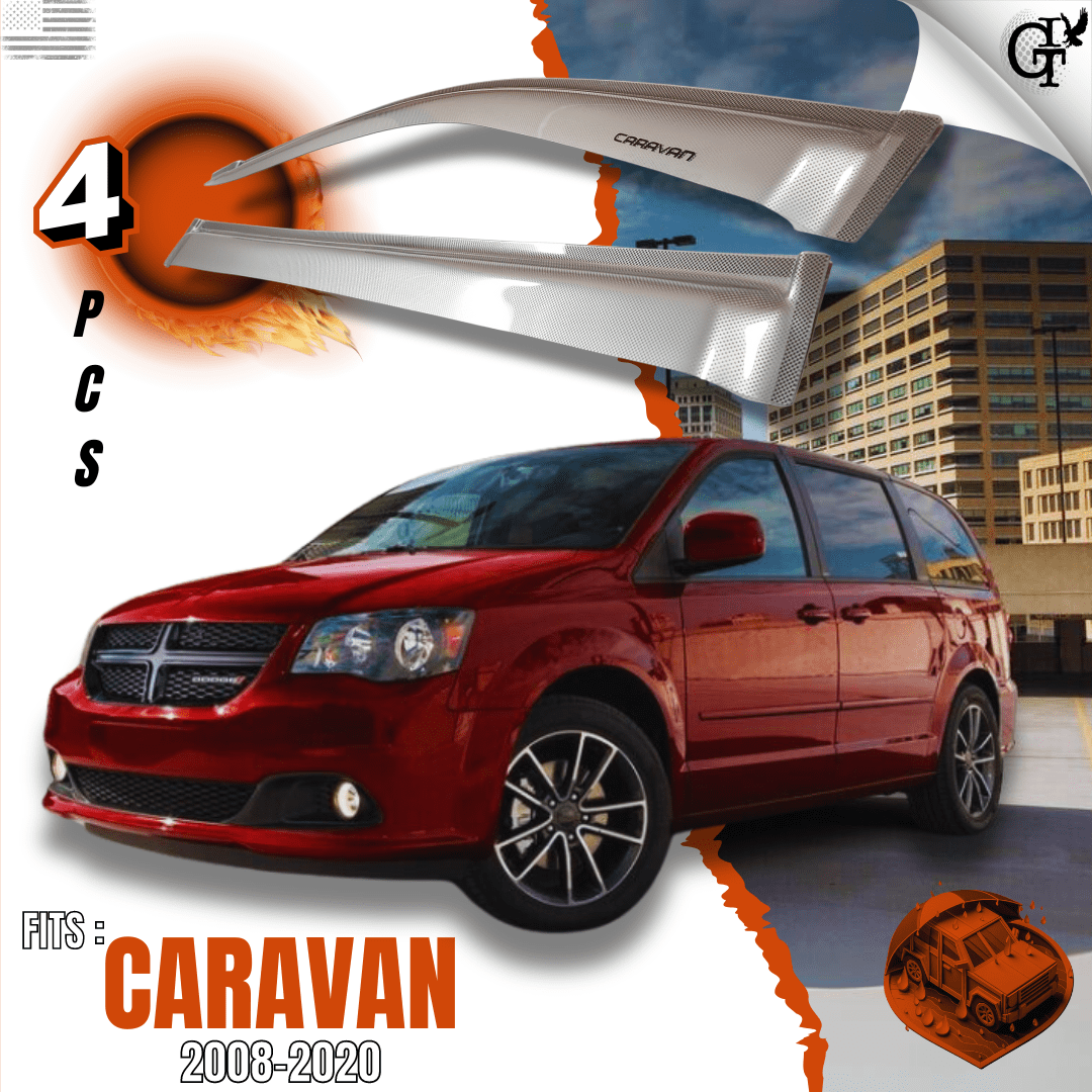 2008-2020 Dodge Caravan 🚗 Out-Channel Auto-Visor Side Window Rain ...