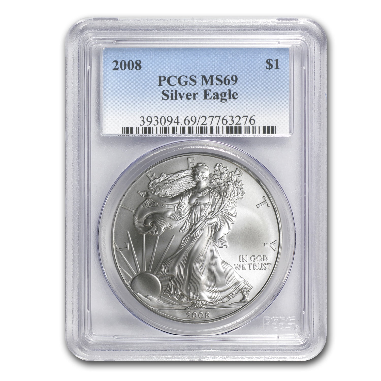 2008 American Silver Eagle MS-69 PCGS - Walmart.com
