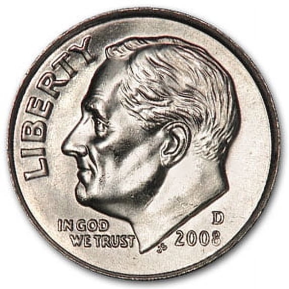 2008-D Roosevelt Dime BU - Walmart.com