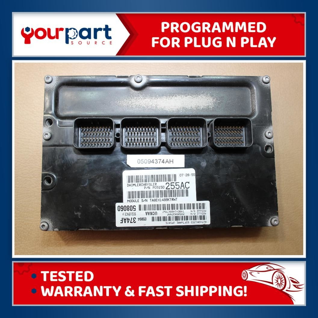 2008 DODGE RAM 1500 4.7L ECU ECM PCM ENGINE CONTROL COMPUTER 05094374AH ...