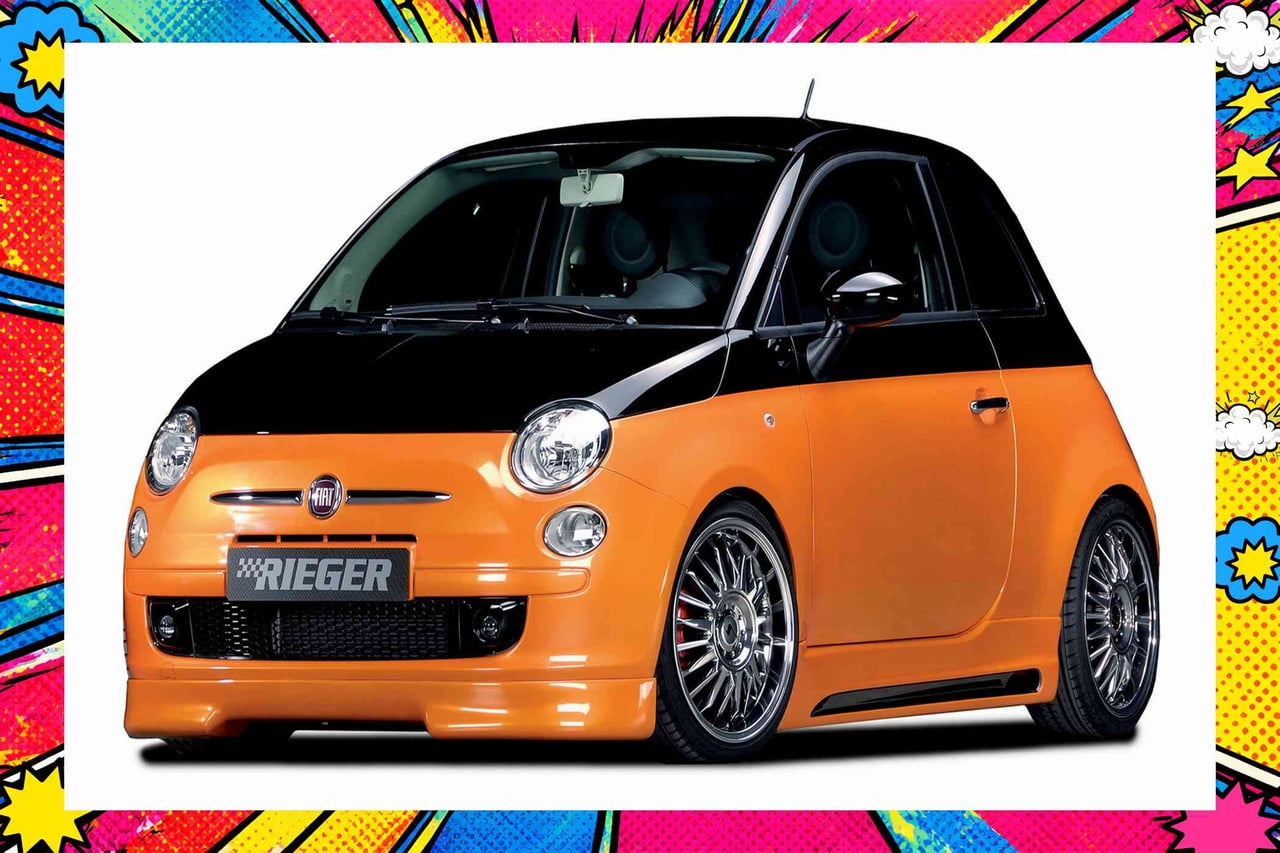 2008 Fiat 500 by Rieger - Pop Art Edition | 24x36 Inch Laminated Poster ...
