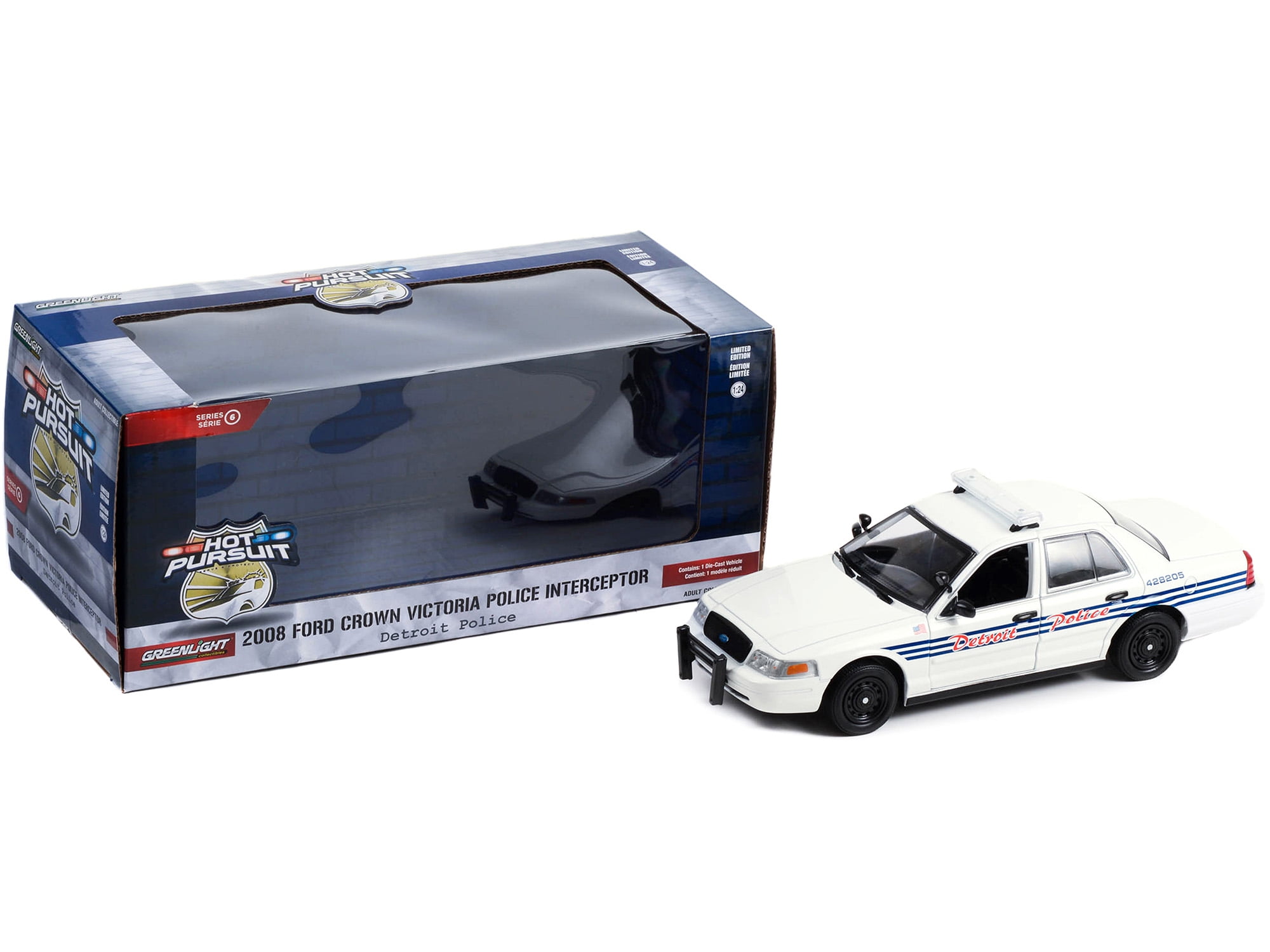 2008 Ford Crown Victoria Police Interceptor White with Blue Stripes ...