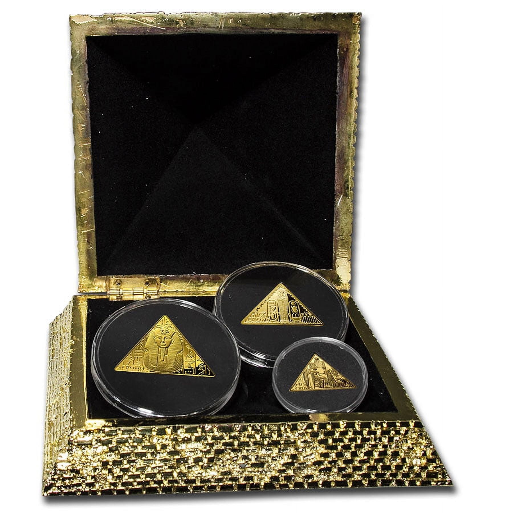 2008 Isle of Man 3 Coin Proof Gold King Tut Triangle/Pyramid - Walmart.com