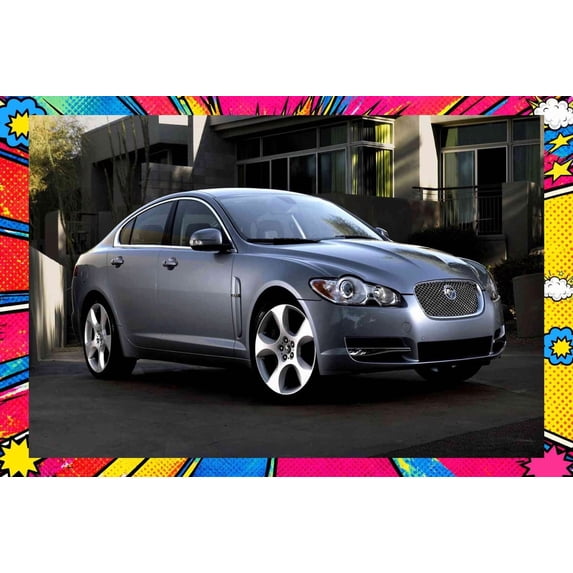 2008 Jaguar XF Style B - Pop Art Edition | 24x36 Inch Glossy Laminated ...