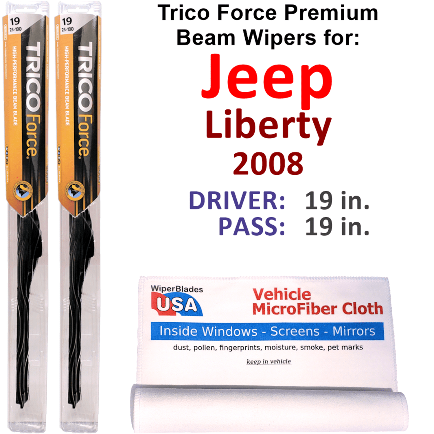 2008 Jeep Liberty Performance Beam Wipers (Set of 2) - Walmart.com