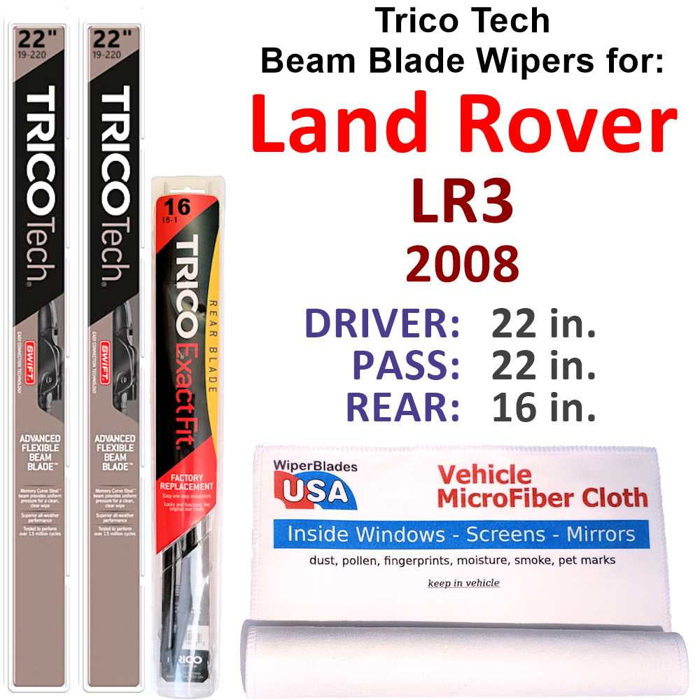 2008 Land Rover LR3 Beam Blade Wipers (Set of 3) w/Rear Wiper - Walmart.com