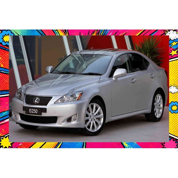 2008 Lexus IS AU - Pop Art Edition | 24x36 Inch Glossy Laminated Poster ...