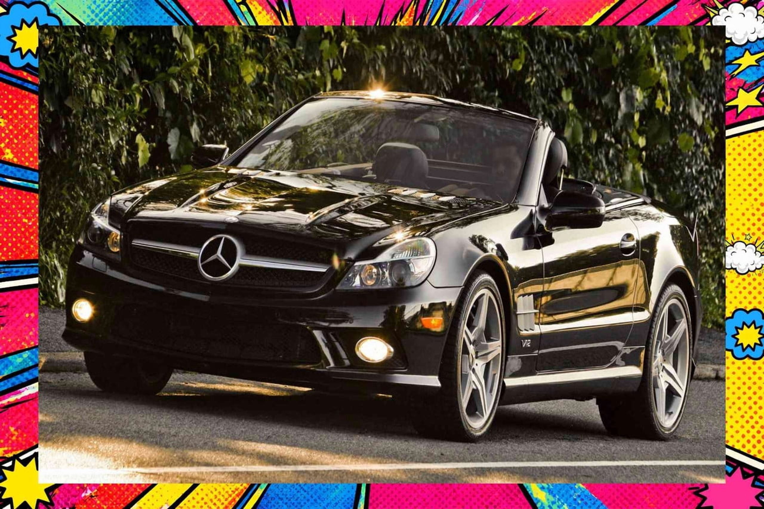2008 Mercedes-Benz SL Class AMG Styling US Car Poster - Pop Art Edition ...