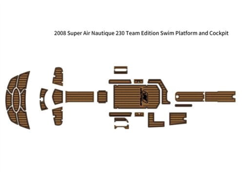 2008 Nautique Super Air 230 Swim Platform Cockpit Boat EVA Foam Teak ...
