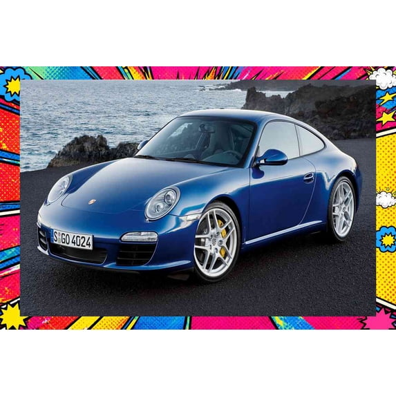 2008 Porsche 911 Carrera S - Pop Art Edition | 20x30 Inch Laminated ...