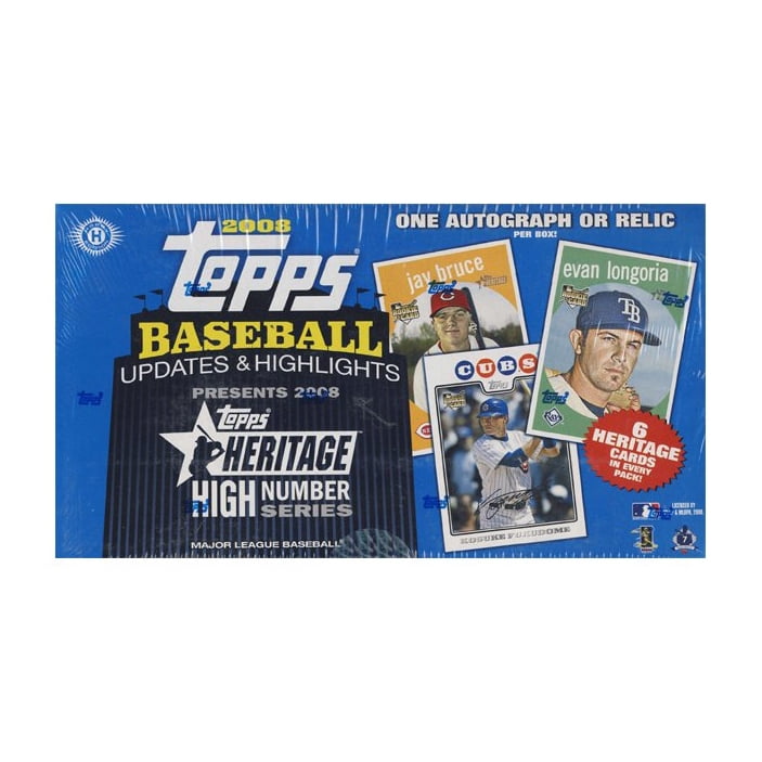 2008 Topps Heritage Baseball High Numbers Hobby Box - Walmart.com
