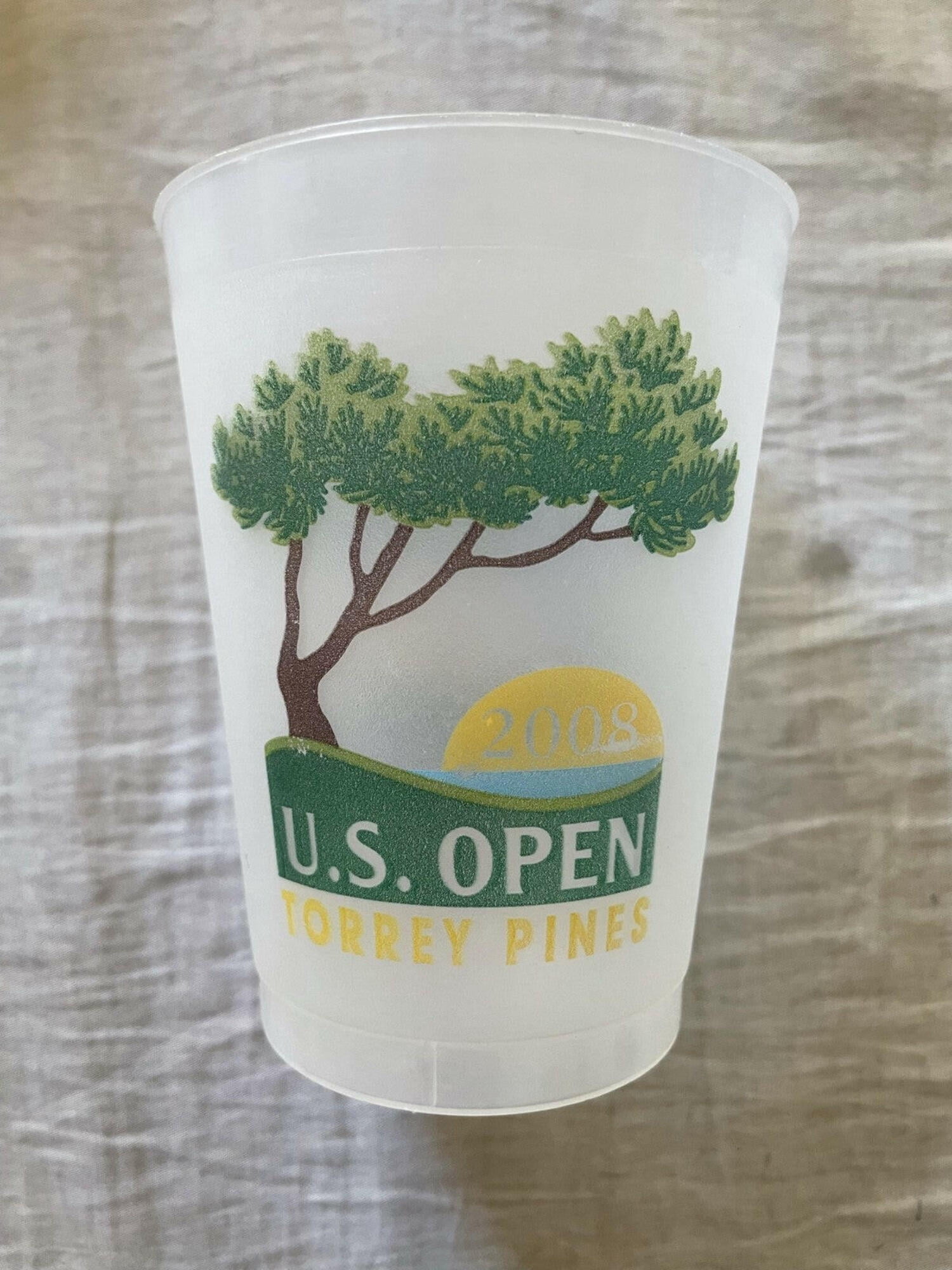 2008 U.S. Open golf tournament plastic cup (Tiger Woods wins 14th major ...
