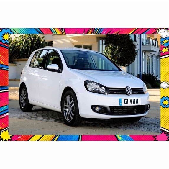 2008 Volkswagen Golf 5 Door UK - Pop Art Edition | 12x18 Inch Laminated ...