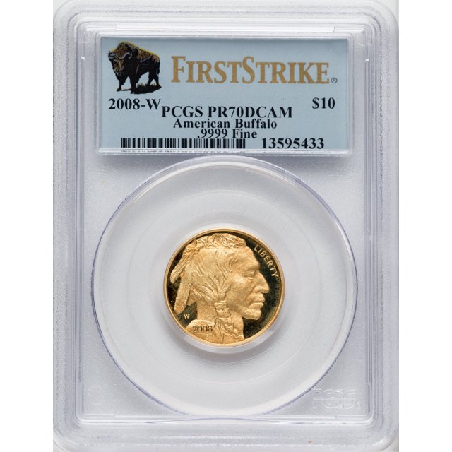 2008-W $10 Buffalo Quarter-Ounce Gold First Strike PCGS PR70 (505930003 ...