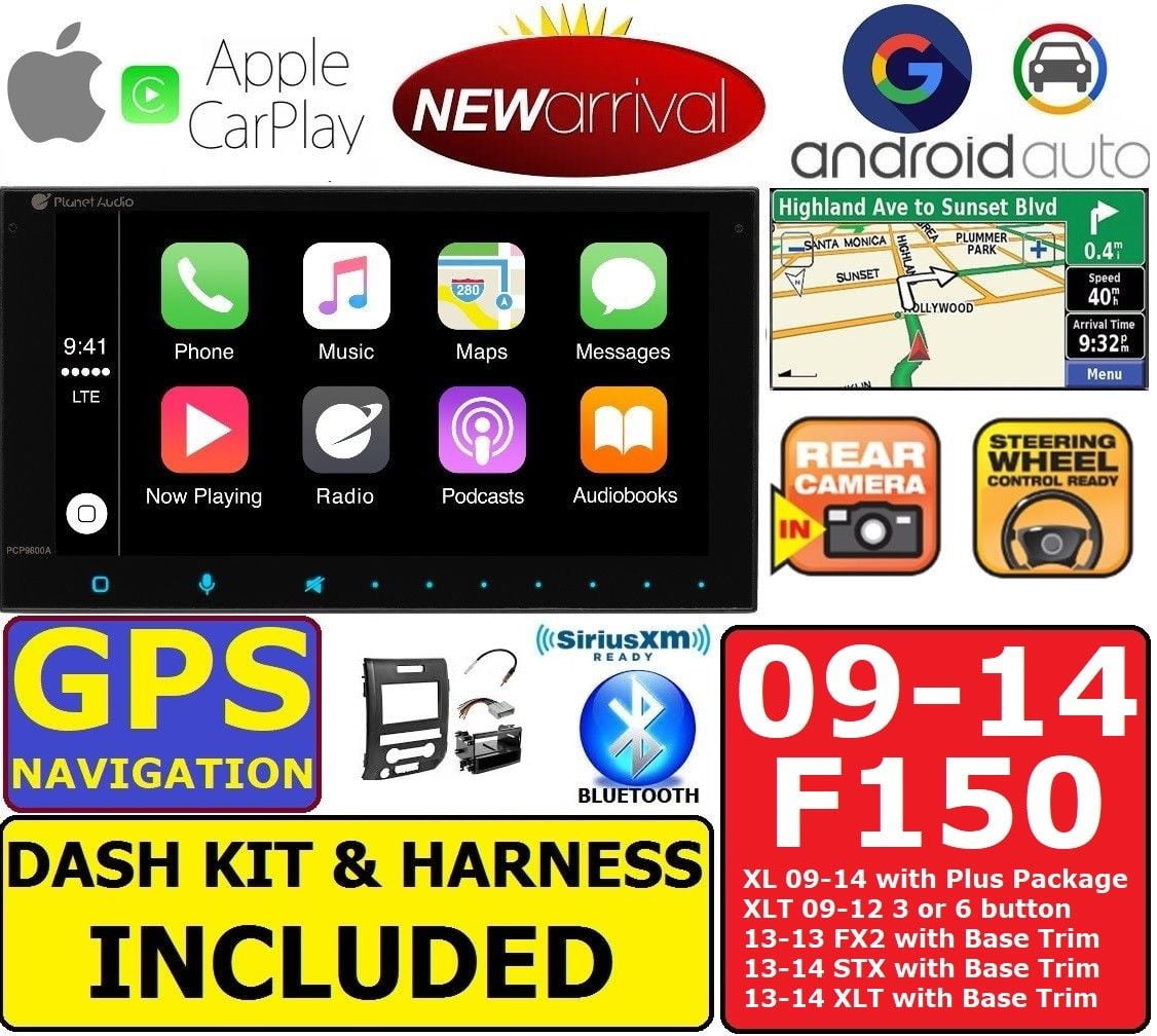 2009-14 F150 GPS NAVIGATION SYSTEM APPLE CARPLAY ANDROID AUTO CAR RADIO ...