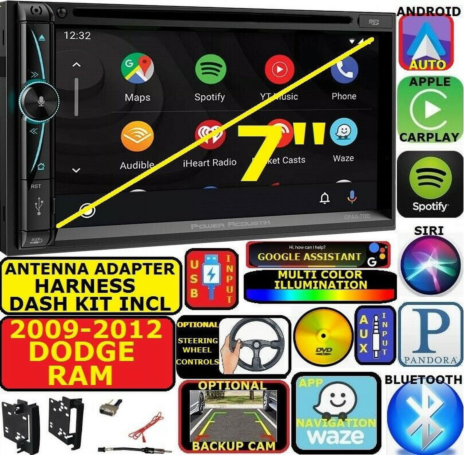 Dodge Ram 2009-2012 GPS Navigation System, Double Din Dash Install ...