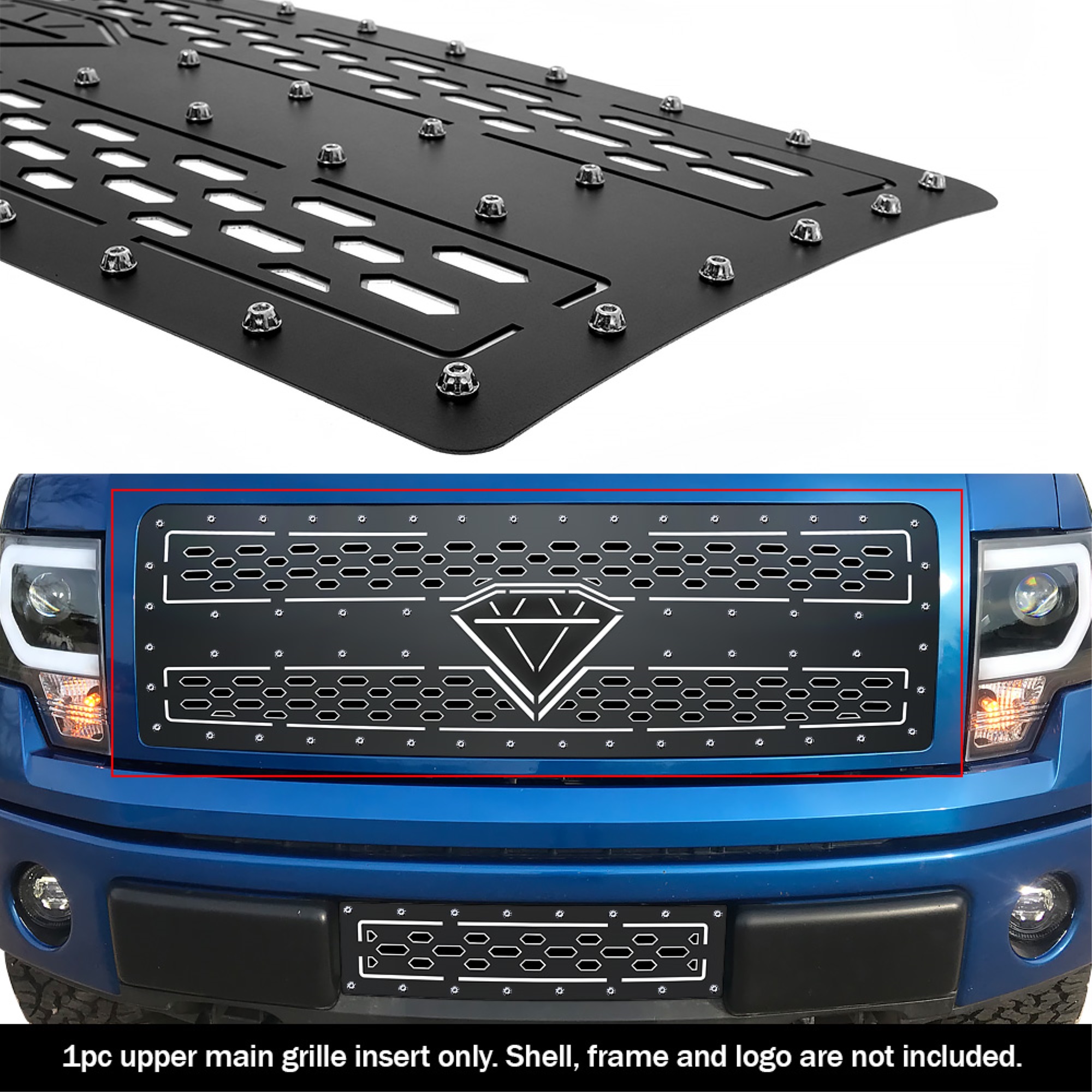 2009-2014 Ford F-150 All Model/Not For Raptor 304 Stainless Steel Black ...