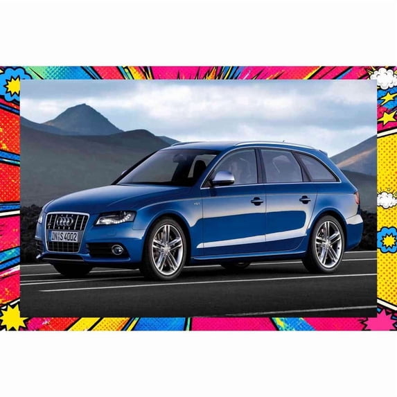 2009 Audi S4 Avant - Pop Art Edition | 12x18 Inch Laminated Poster ...