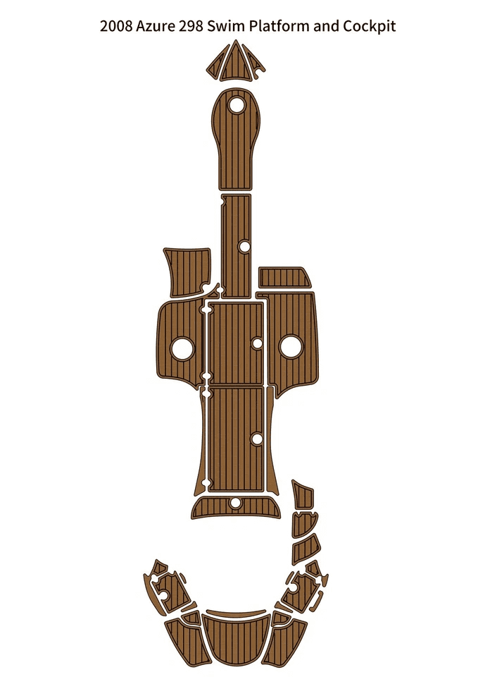 2009 Azure 298 Swim Platform Cockpit Boat Pads EVA Foam Teak Deck ...