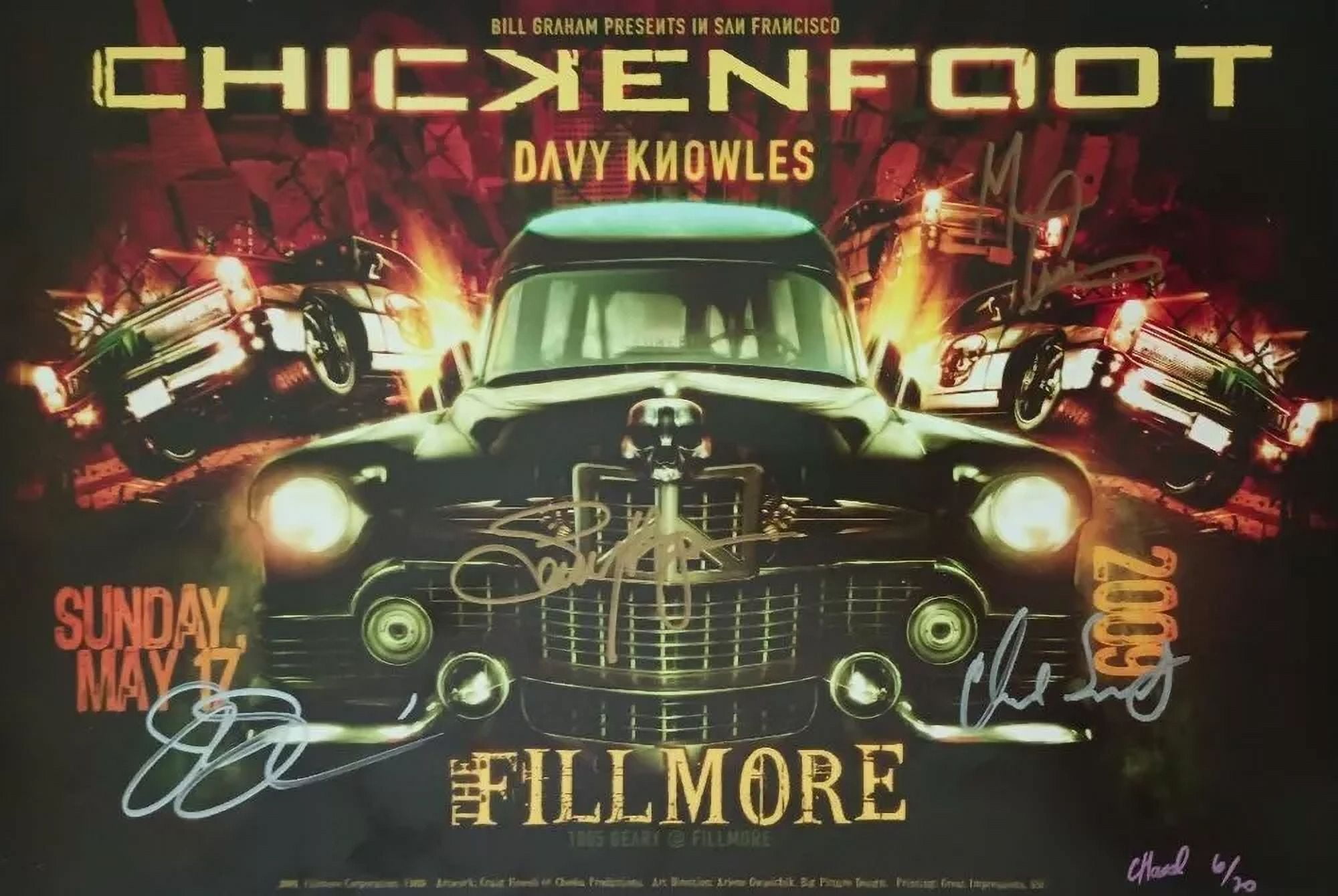 2009 CHICKE *OOT Concert Poster Wall Art Print JOE SATRIANI SAMMY HAGAR ...