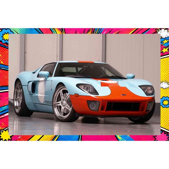 2009 Ford GT by Wheelsandmore - Pop Art Edition | 20x30 Inch Glossy ...