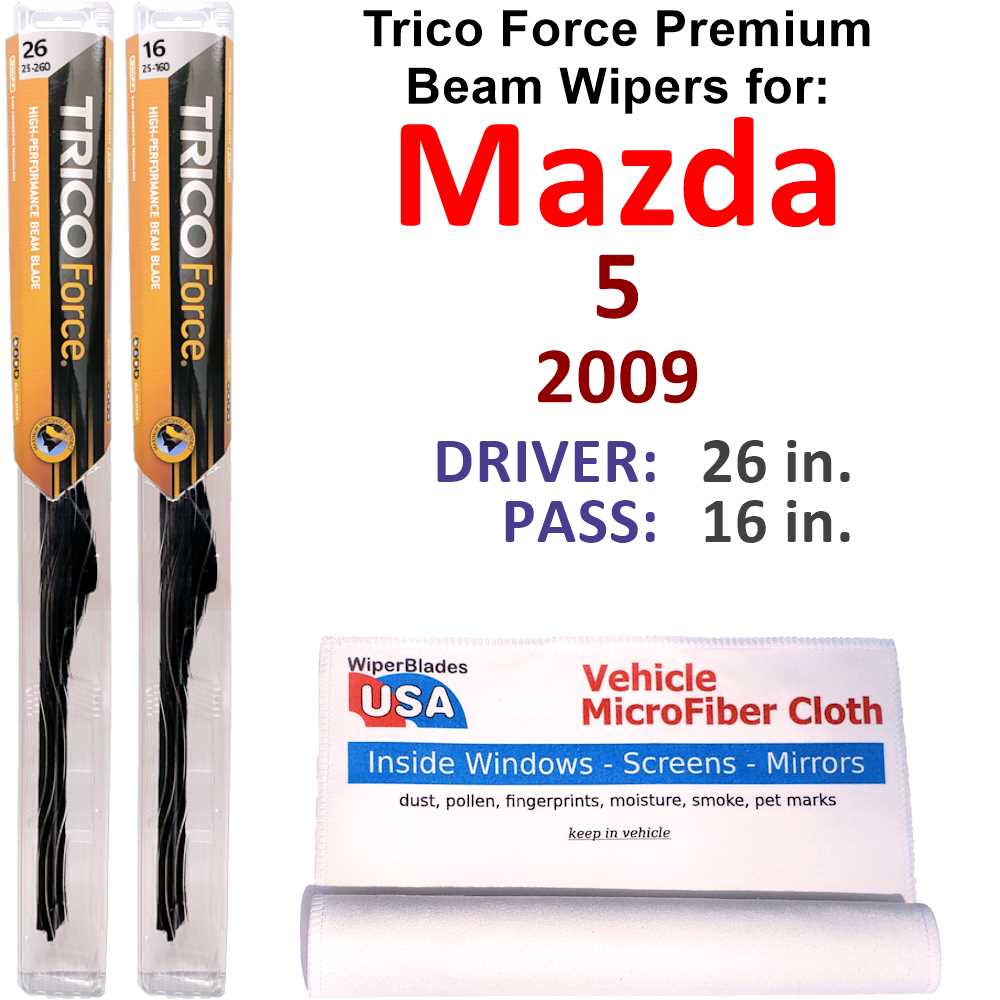 2009 Mazda 5 Performance Beam Wipers (Set of 2) - Walmart.com
