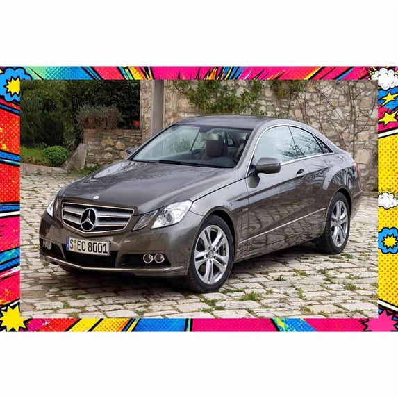 2009 Mercedes-Benz E Class Coupe - Pop Art Edition | 24x36 Inch Rolled ...