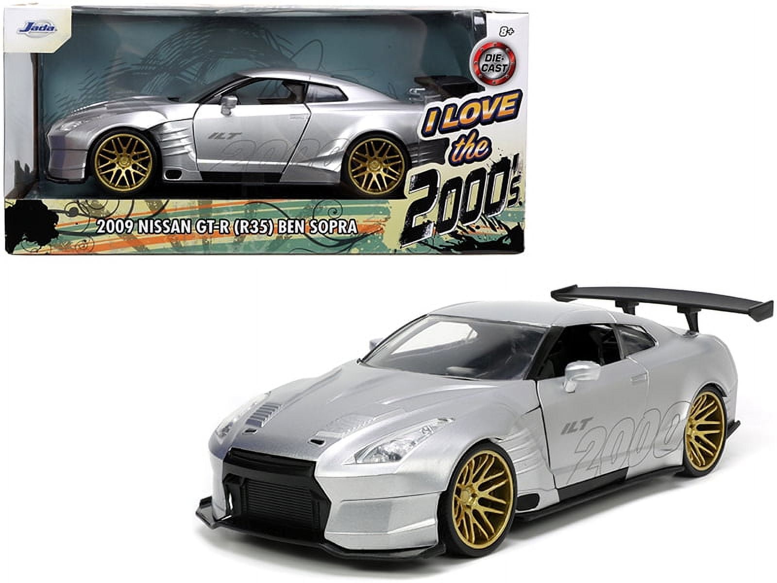 2009 Nissan GT-R (R35) Ben Sopra Silver "I Love the 2000's" Series 1/24 Diecast Model Car by ...