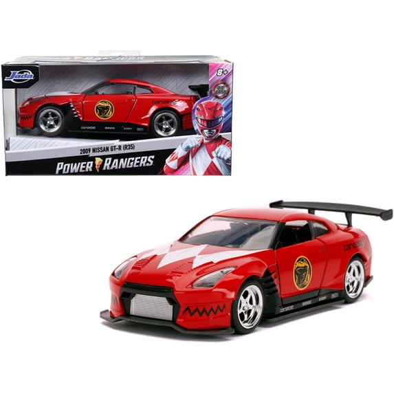 Jada Toys, 2009 Nissan GT-R R35 Diecast Model Car, Red Ranger Power ...