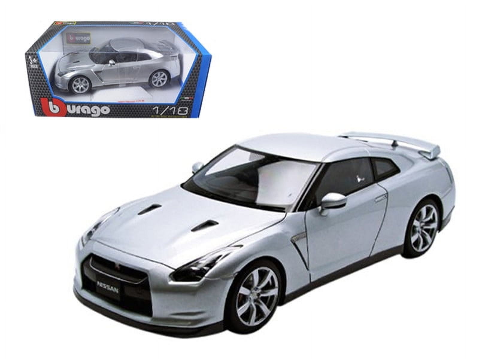 2009 Nissan GT-R R35 Silver 1/18 Diecast Model Car by Bburago - Walmart.com