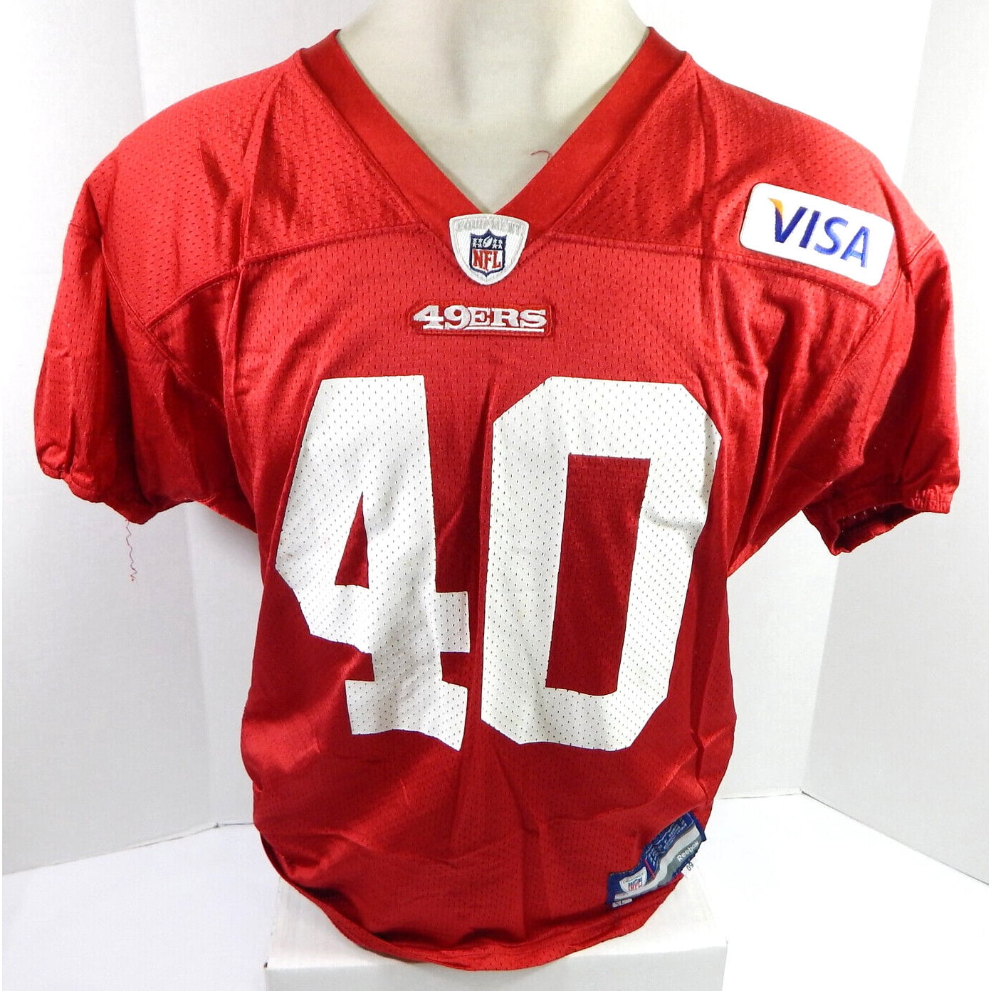 2009 San Francisco 49ers #40 Game Used Red Practice Jersey L DP33883 ...