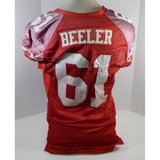 2009 San Francisco 49ers Chase Beeler #61 Game Used Red Jersey 46 ...