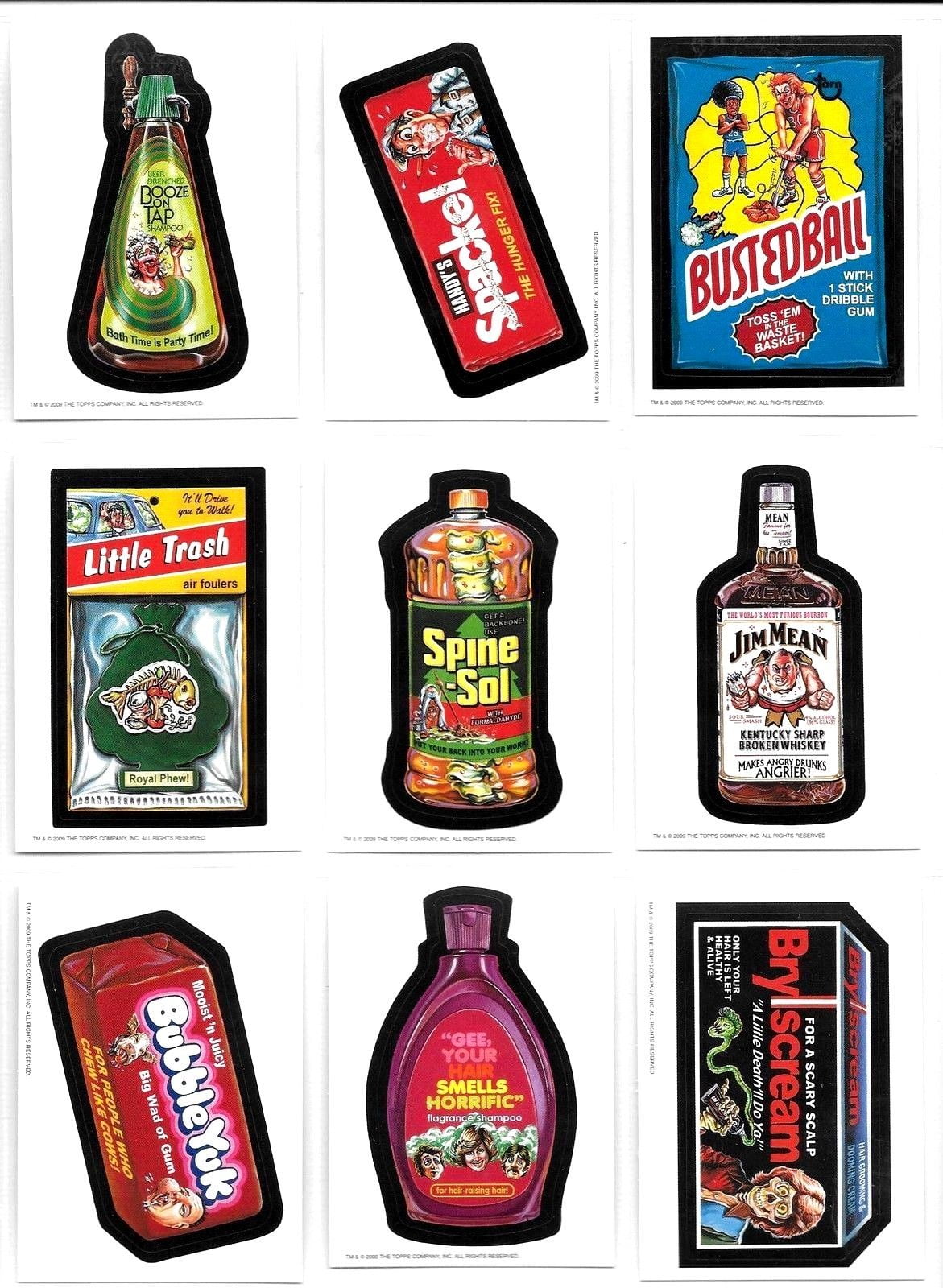 2009 Wacky Packages Old School Series 1 Complete Sticker Set & Puzzle ...