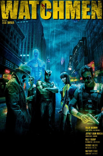 2009 Watchmen Movie Poster Malin Ackerman Jeffrey Dean Morgan Dc ...