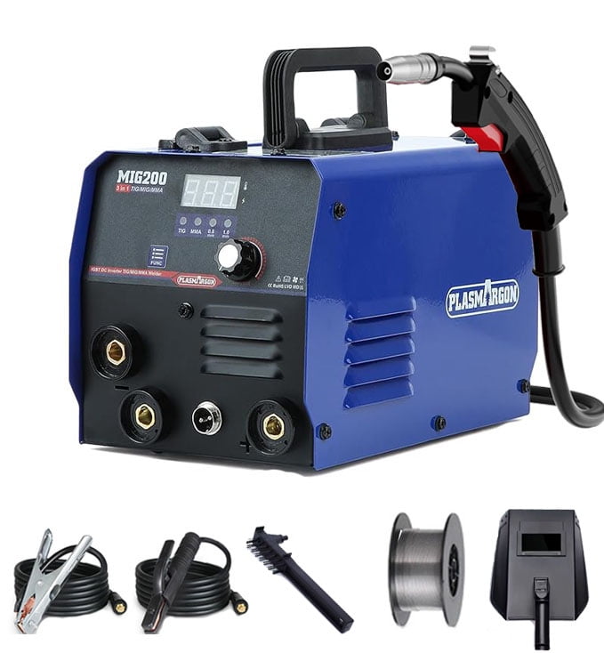 PLASMARGON 3-in-1 Welder Flux Core MIG/Lift TIG/Stick IGBT Inverter ...