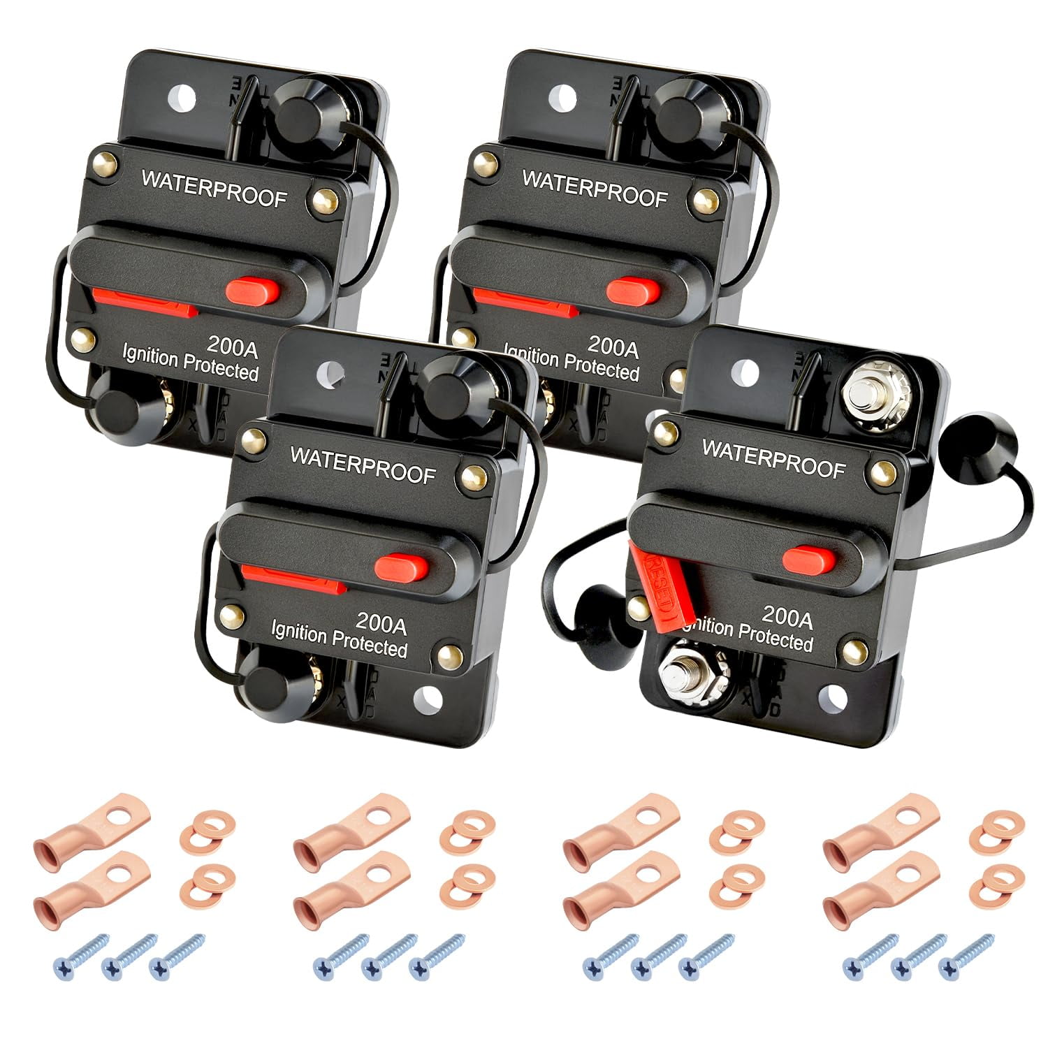 200Amp Circuit Breaker DC 12V-48V for Marine Boat Trolling Motor ...