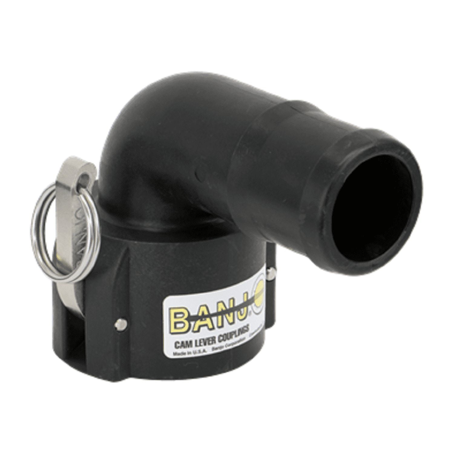 200C90 Banjo 2" 90 Degree Female Coupler X 2" Hose Shank Poly Cam Lever ...