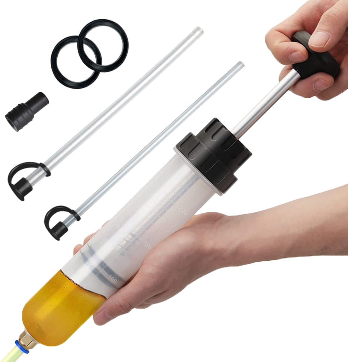200CC Automotive Fluid Extractor Pump, Oil Change Syringe with Hose ...