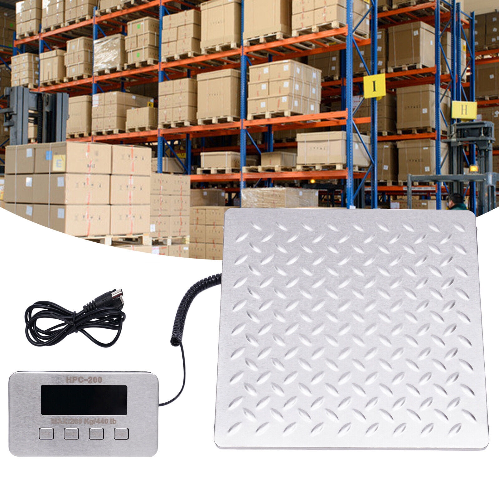 200KG 440lb Shipping Postal Scale Digital Electronic Kitchen Food ...